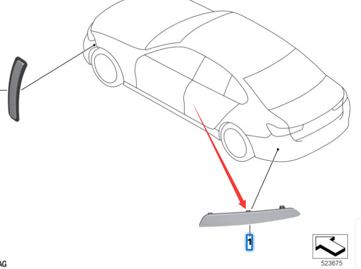 63145A1D7C7 63145A1D7C8适用于宝马3系G20G28新款后反光条饰板-阿里巴巴