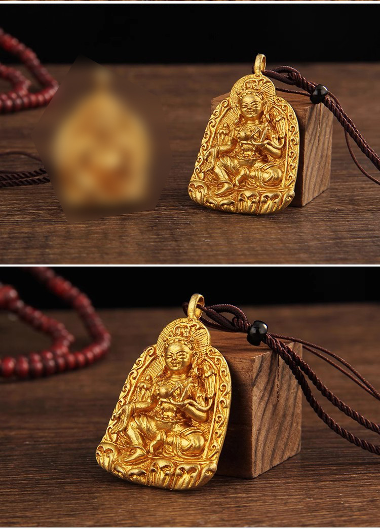 纯铜黄财神佛像吊坠招财尼泊尔工艺密宗法器西藏小佛牌护shen挂件-阿里巴巴