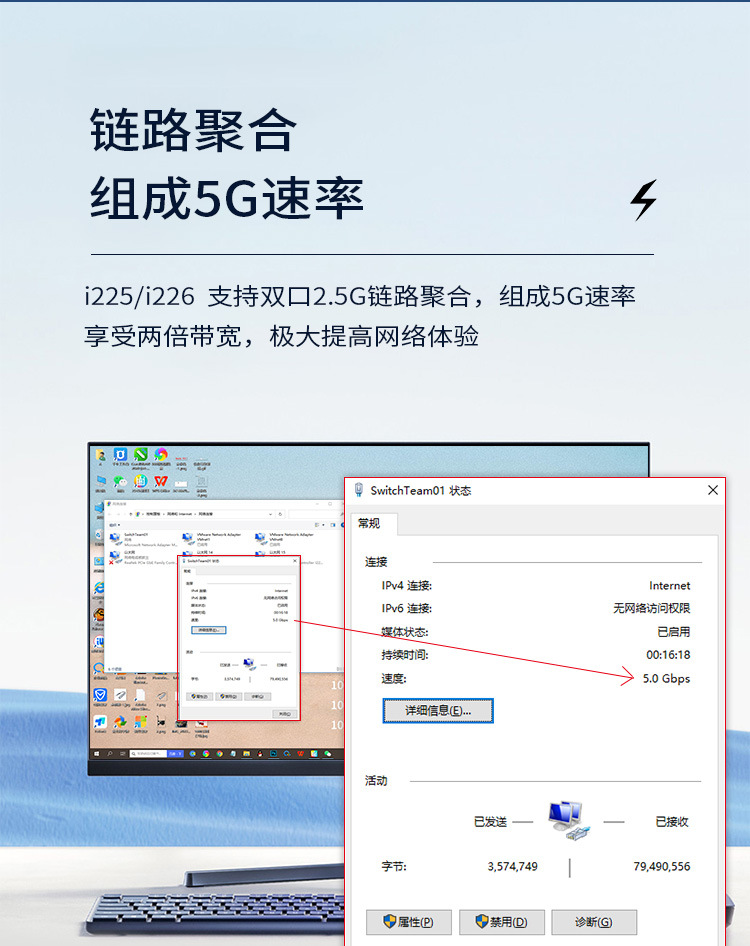 i225/i226双口有线2.5g网卡千兆游戏台式电脑以太网散热服务器-阿里巴巴