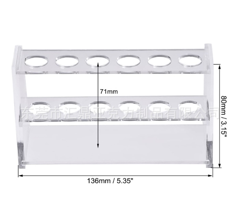 亚克力双层比色管架10孔离心管架长方形实验室试管架透明采血管架-阿里巴巴