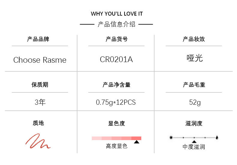 Choose Rasme跨境十二色唇线笔套装 透明笔盖木质哑光勾唇口红笔-阿里巴巴