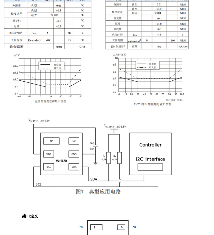 炜盛mems温湿度传感器WHT20数字信号输出小体积低功耗温湿度探头-阿里巴巴