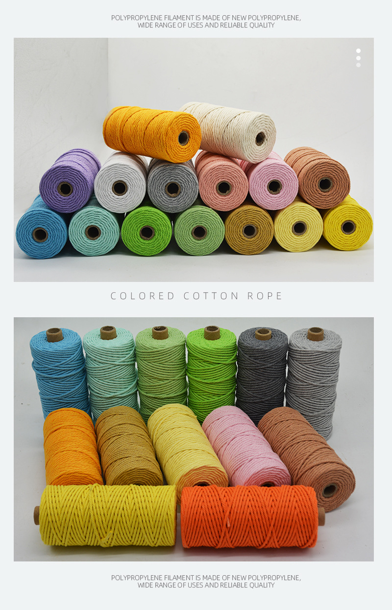 2mm棉绳 DIY装饰彩色棉线绳子帽绳彩色棉线编织绳 手工彩色棉绳-阿里巴巴
