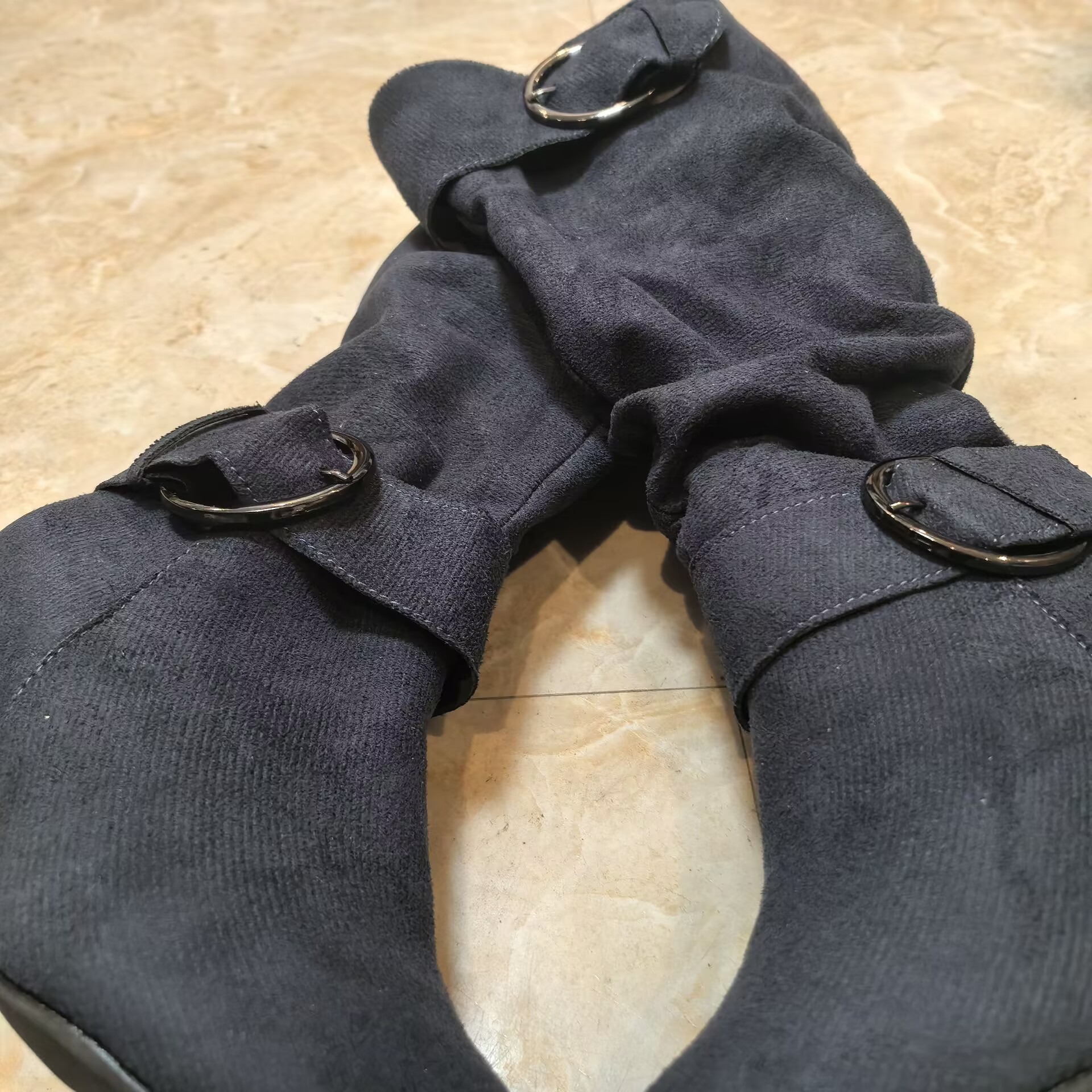 欧美跨境新款绒面粗跟膝中中筒靴靴高跟43欧美外贸秋冬靴批发大码-阿里巴巴