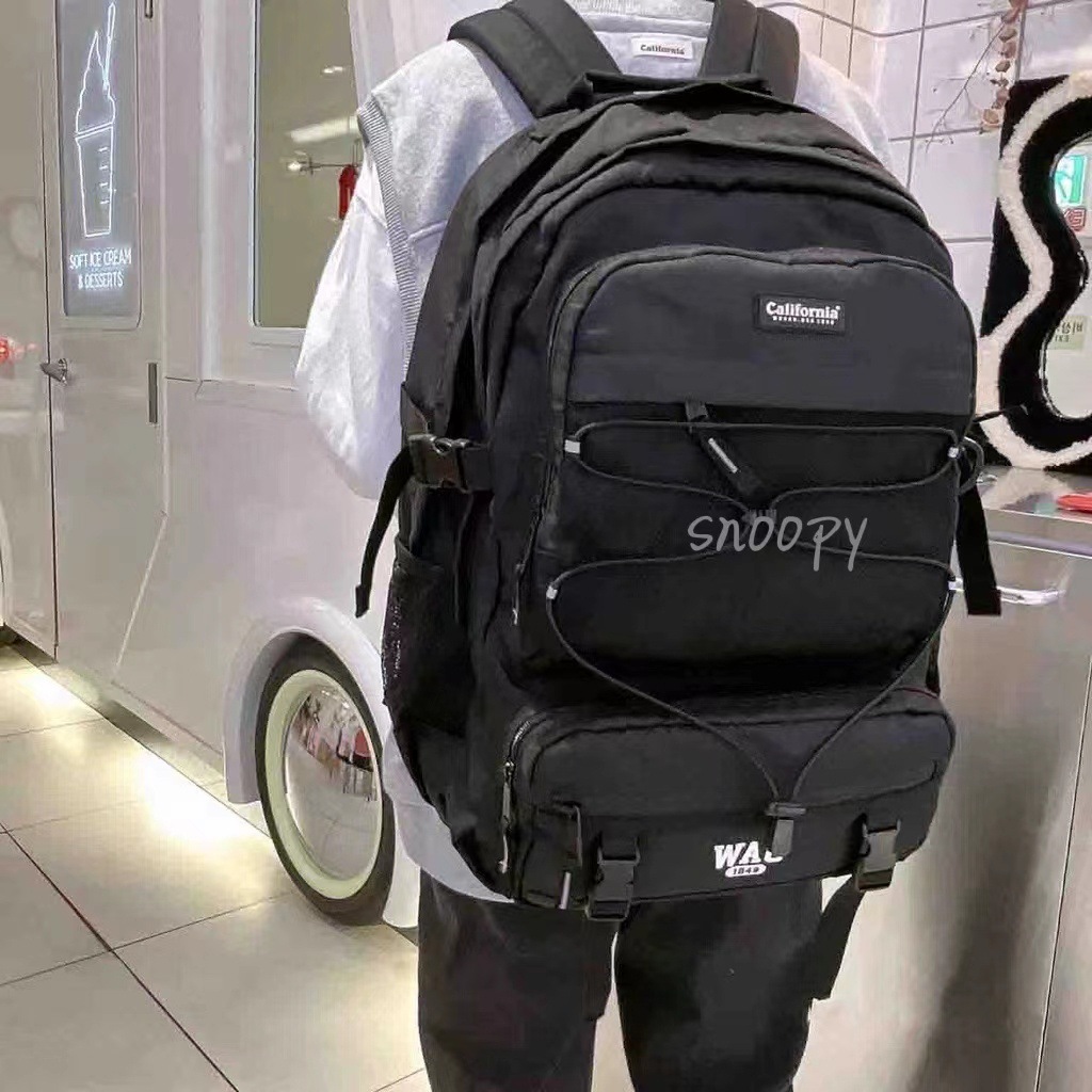 who.a.u 后背包 22年新款 限量款书包 学生 抽绳大容量 旅行 背包-阿里巴巴