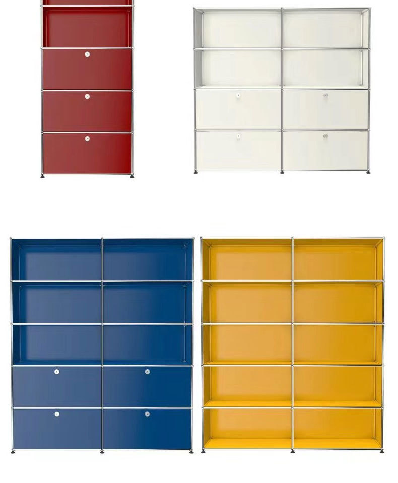 USM床头柜模块化组合柜子客厅边几模块柜中古不锈钢收纳柜边柜-阿里巴巴