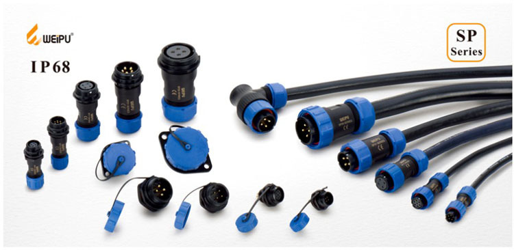 威浦塑料SP2110/P3电缆插头后螺母插座正反装2-9芯工业公母连接器-阿里巴巴