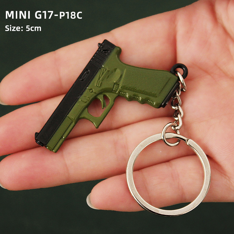 迷你P18C挂件 GLOCK金属模型玩具G17格洛克钥匙扣5cm-阿里巴巴