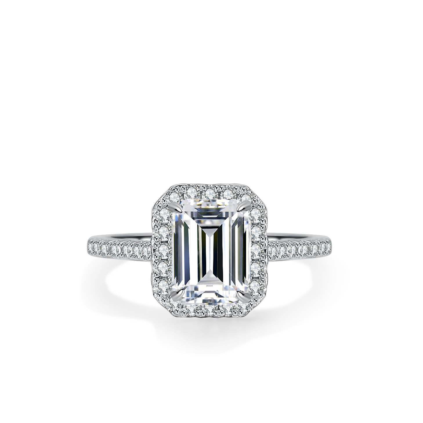 S925银莫桑石戒指女款豪镶异形祖玛绿长方形矩形4克拉戒子-阿里巴巴