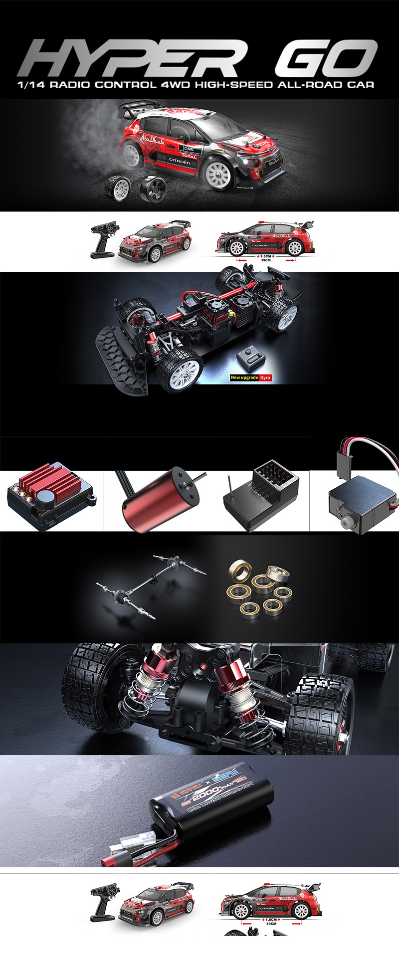 美嘉欣HYPER GO1/14 14303 20208 10208跨境汽车竞速模型RC遥控车-阿里巴巴