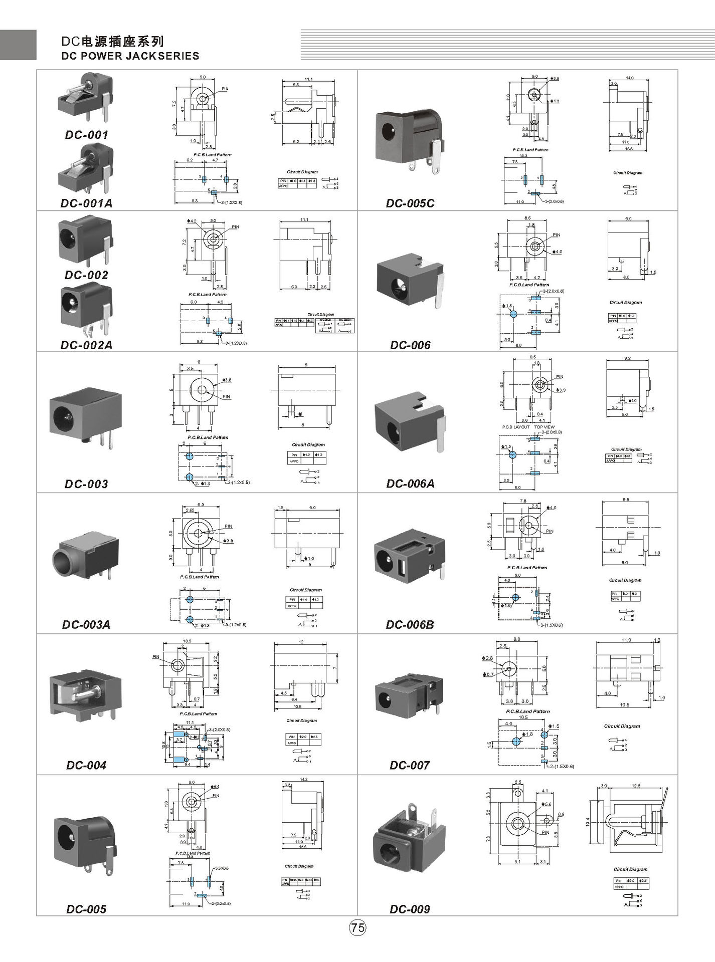DC电源母座DC-021前螺母圆形立式直流电源JACK充电5521DC座-阿里巴巴
