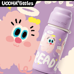uooha涂鸦保温杯男女生高颜值大容量316L水杯儿童可爱上学杯子-阿里巴巴