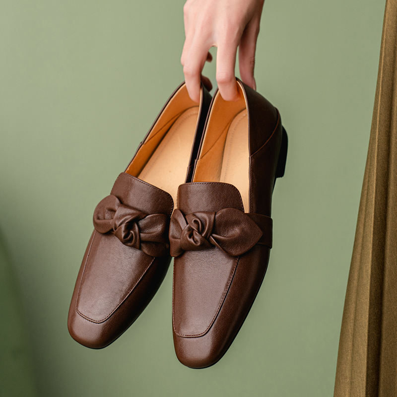 CHIKO Queralt Square Toe Block Heels Loafers Shoes