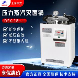 上海申安DSX-18L 24L 30L手提式高温实验室消毒锅高压蒸汽灭菌锅-阿里巴巴