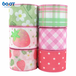 草莓花丝带格子和波尔卡圆点印花拷克带格子工艺品包装花环蝴蝶结-阿里巴巴