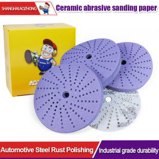 6 Inch sanding disc ceramic abrassive hook and loop-阿里巴巴