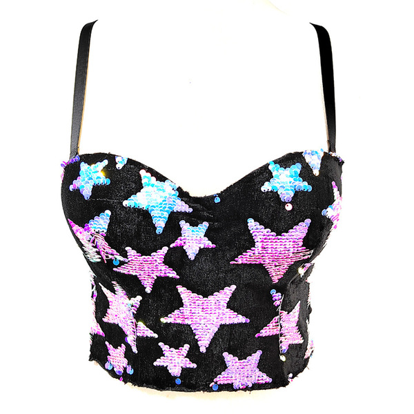 Nightclub bar hot dance Jazz dance tassels bra tops for Women have rims ...