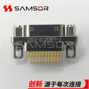 J30J-21ZKW-J 连接器 弯插印制板 J30J-21芯 插座 矩形连接器-阿里巴巴
