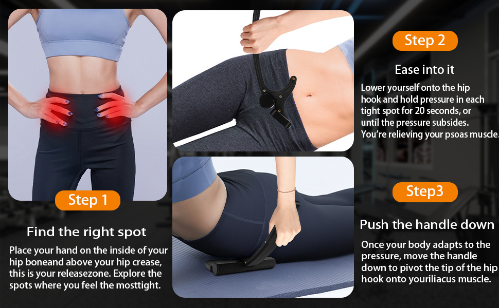Hip Hook, Hip Flexor & Psoas Release Tool, Deep Tissue Massa-阿里巴巴