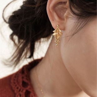 sansw《金枝树下》圣诞超仙槲寄生流苏拼接精致耳环耳钉女气质-阿里巴巴