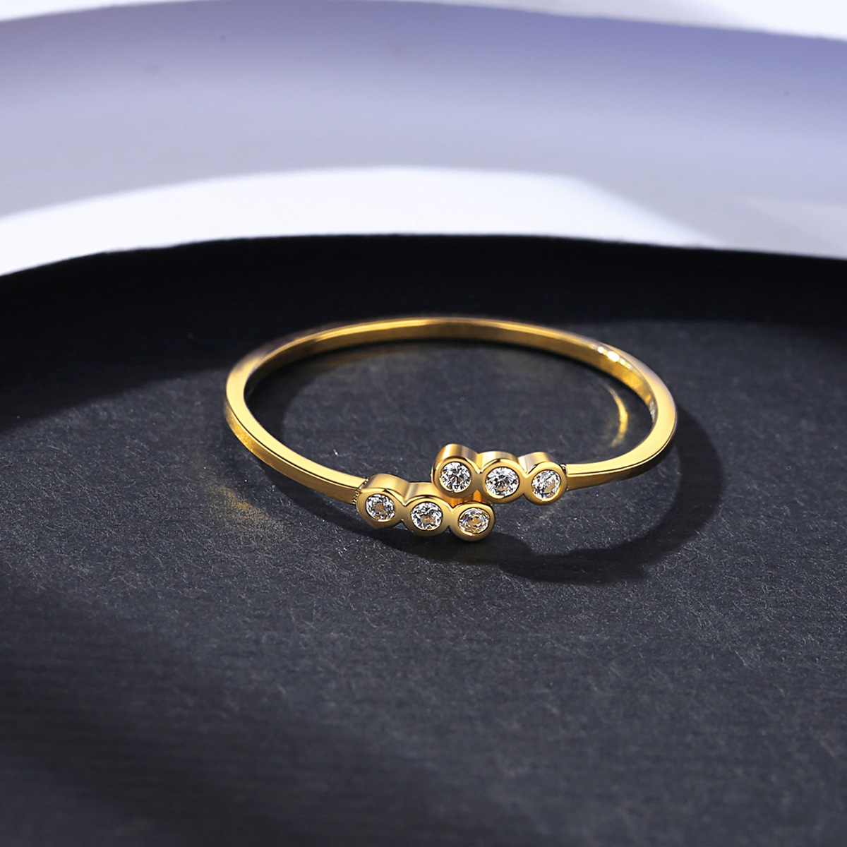 S925 Silver Ring Opening Small Fresh Style 14K Gold Opening Adjustable ...
