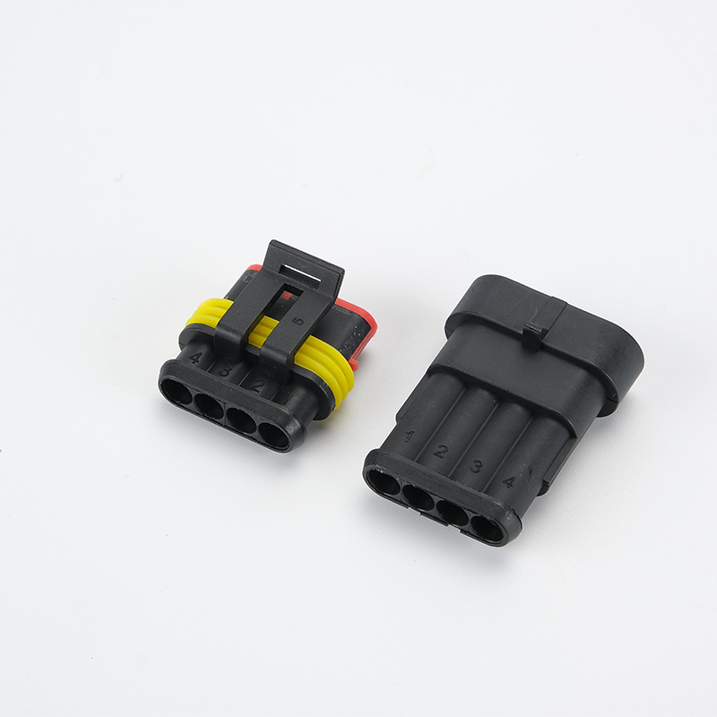 防水接插件4孔全套插针DJ7041-1.5-11/21 汽车连接器HID 线束插头-阿里巴巴