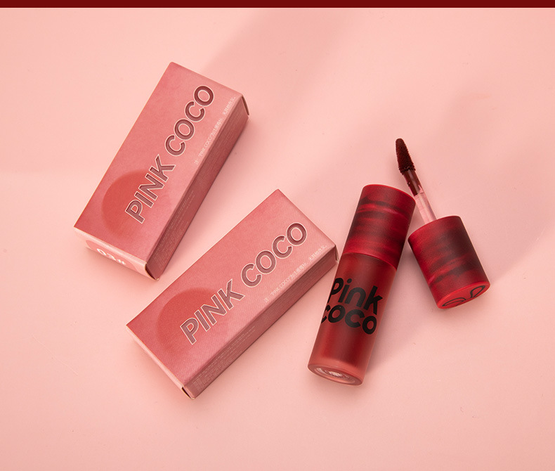 PINKCOCO夕阳柔纱哑光唇釉干枯玫瑰色口红低饱和唇泥哑光素颜显白-阿里巴巴