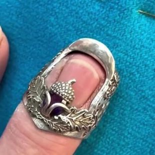 跨境独立站新品 Open Nail Acorn Thimble家居开口钉橡子顶针工具-阿里巴巴