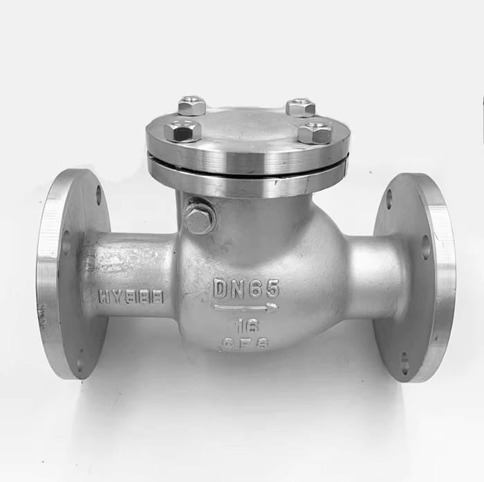 304不锈钢旋启式止回阀H44W-16P翻板式法兰连接316单向阀逆止阀门-阿里巴巴