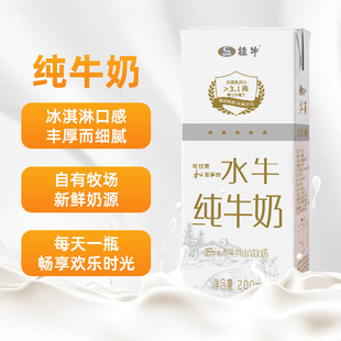 广西桂牛水牛奶纯牛奶200ml*10盒儿童学生家庭装早餐奶-阿里巴巴