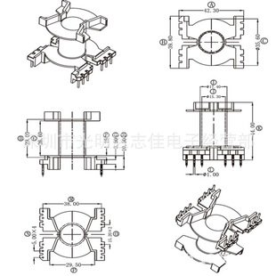 PQ4040高频骨架PQ4040变压器骨架通讯骨架立式6+6针X4040-阿里巴巴