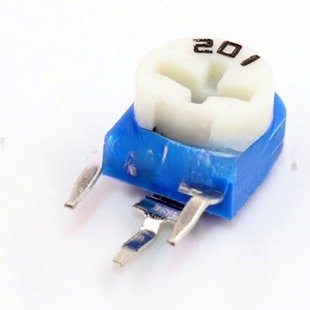 卧式 10K(103) 兰白可调 RM063 蓝白可调电阻 三脚 DIY-阿里巴巴