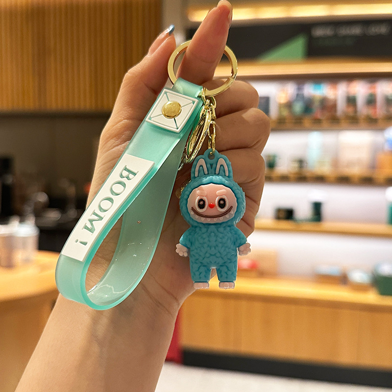 跨境热销labubu小绵羊钥匙扣挂件拉布布情侣包包钥匙链娃娃机挂饰-阿里巴巴