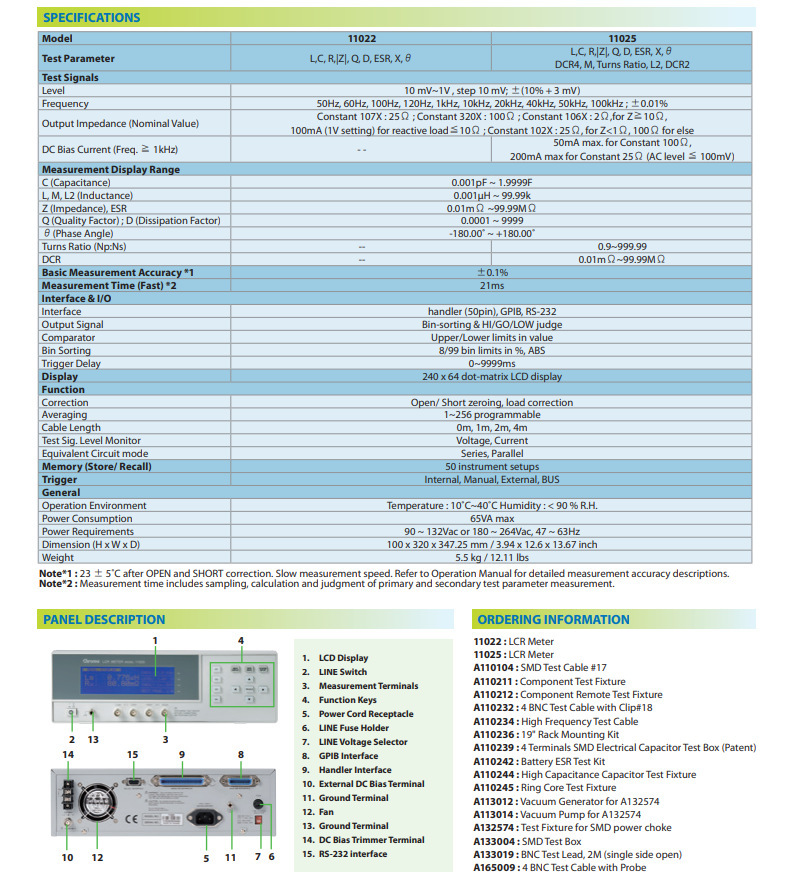 台湾chroma致茂 11025 LCR数字电桥LCR表-阿里巴巴