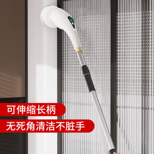 新款多功能长柄电动清洁刷家用刷子浴室地板瓷砖厕所刷碗洗锅神器-阿里巴巴