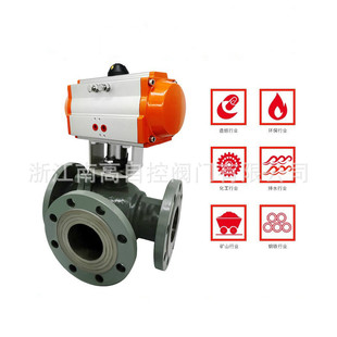 浙江精拓批发不锈钢法兰气动球阀Q645F-16C DN65-阿里巴巴