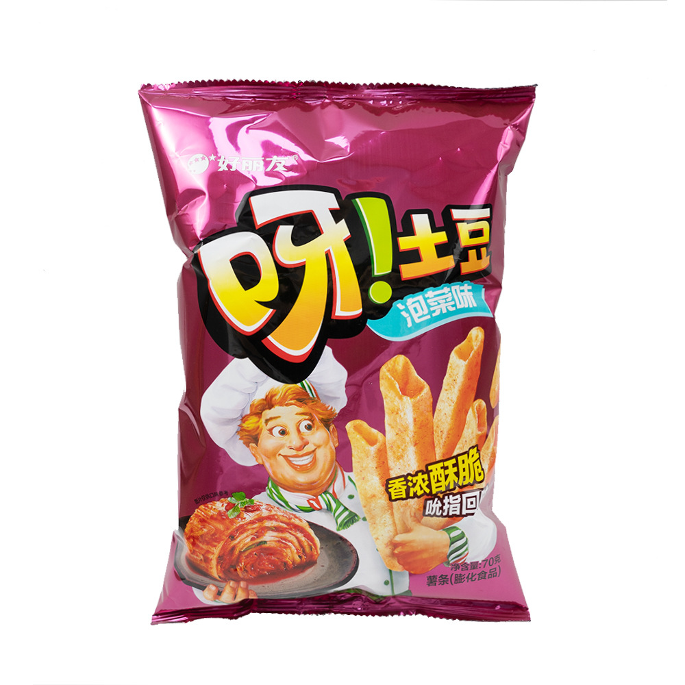 好丽友呀土豆70g蜂蜜黄油味牛排味薯条薯片休闲儿童膨化休闲零食-阿里巴巴
