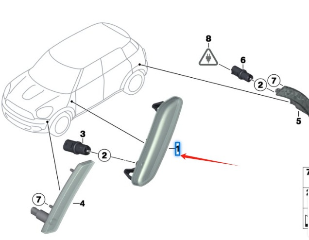 63139802569/63139802570 适用于宝马MINI R60 R61 叶子板灯-阿里巴巴