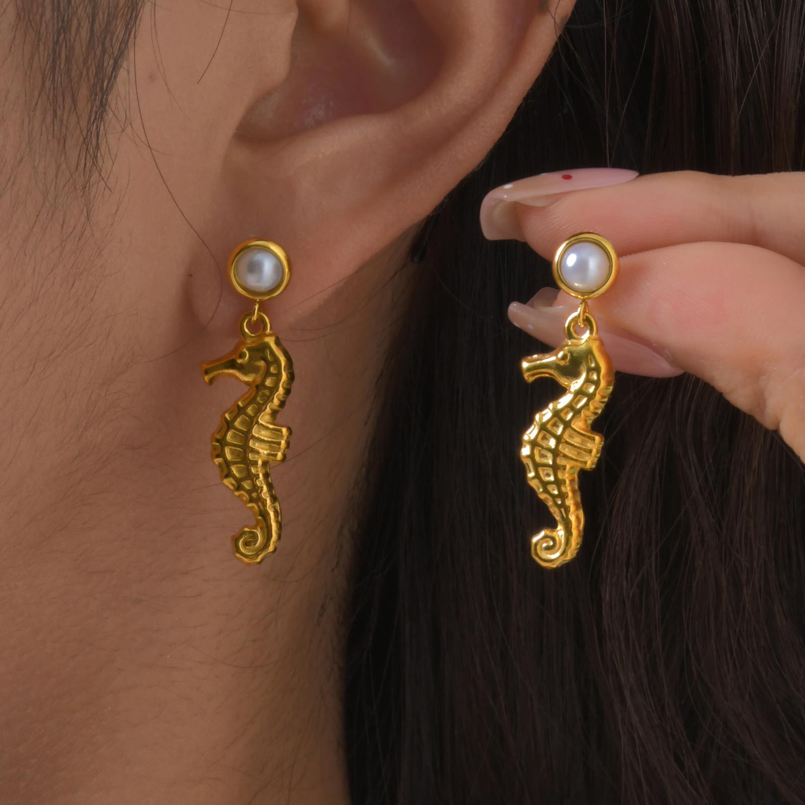 Conch Stainless Steel Conch Earrings :Asujewelry.com