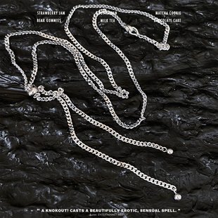 S925银车花链抽拉可调节项链 对折约31cm 约7.6g-阿里巴巴