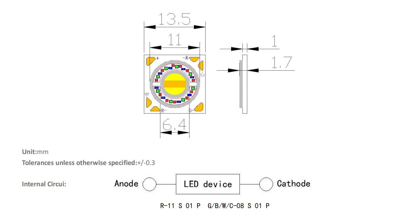 RGBCW五色COB光源,RGBWC全彩商照五和一COB筒灯 轨道户外景观光源-阿里巴巴