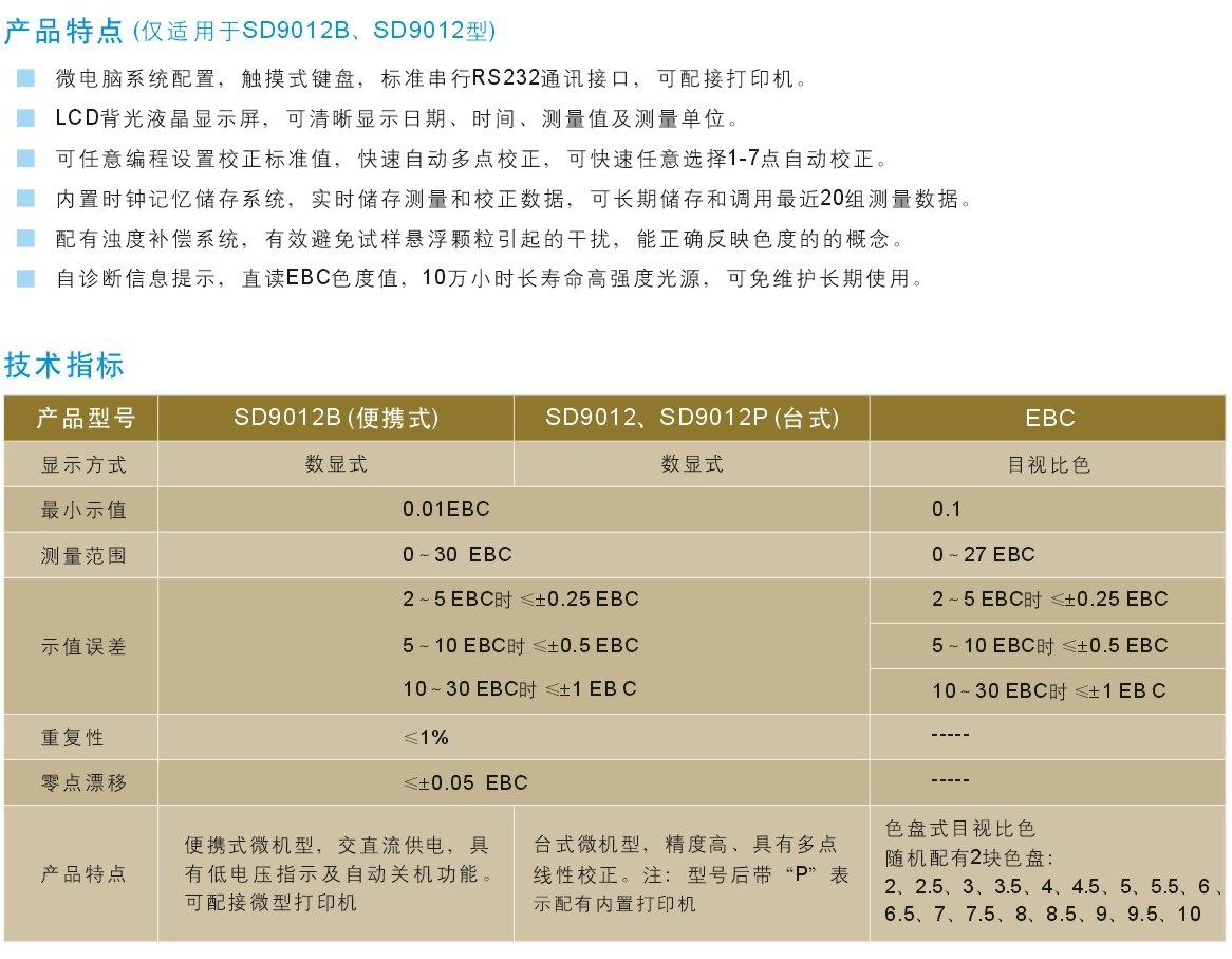上海昕瑞SD9012/SD9012A啤酒色度仪 色度计 色度检测分析仪-阿里巴巴