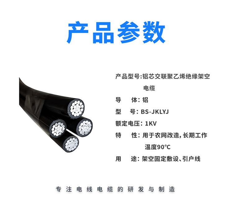 架空集束电缆 BS1-JKLYJ 2*10 16 25 4*16 25 35 50平行集束导线-阿里巴巴