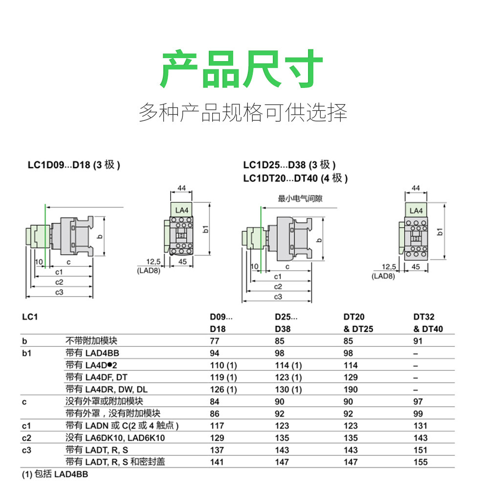 施耐德电气进口TeSys LC1D 三极直流接触器65A LC1D65BD LC1D65MD-阿里巴巴