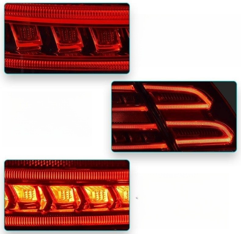 适用于12V奔驰W212汽尾灯老款升级14-16年行车转向LED刹车尾灯-阿里巴巴