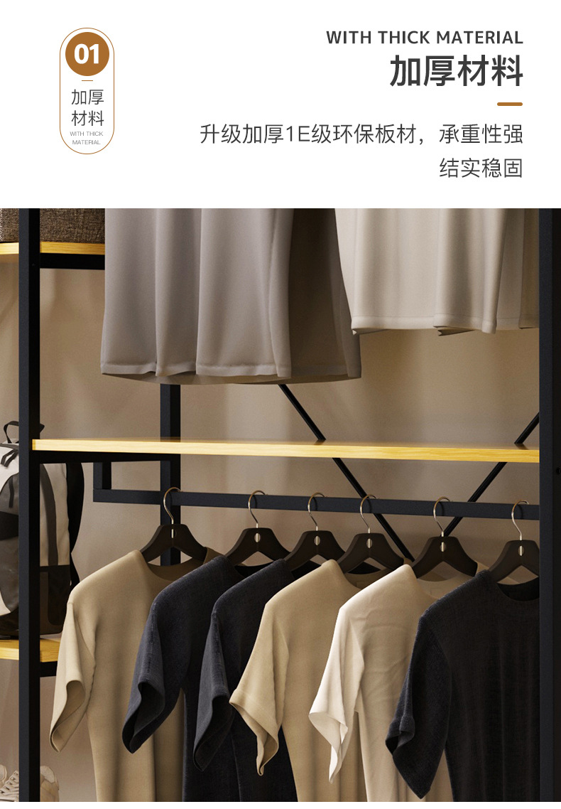 服装店展示架男女装店组合落地式双层陈列货架简易轻奢挂衣服架-阿里巴巴