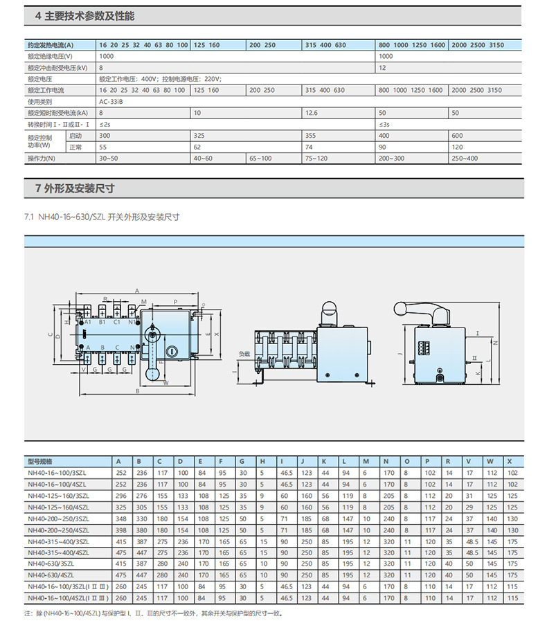 正泰PC级双电源NH40（SZ）系列自动转换4P隔离开关400 630/4SZ-阿里巴巴