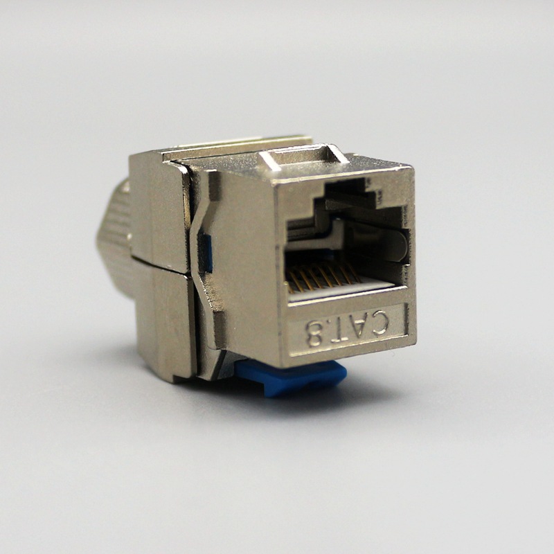 八类网络模块免打金属网线面板屏蔽RJ45电脑宽带CAT8万兆信息插座-阿里巴巴