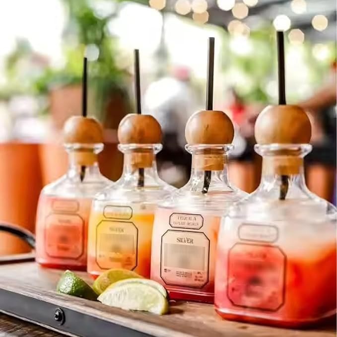 375ml Mini Tequila Bottles可重复使用杯子迷你龙舌兰酒瓶带木塞-阿里巴巴