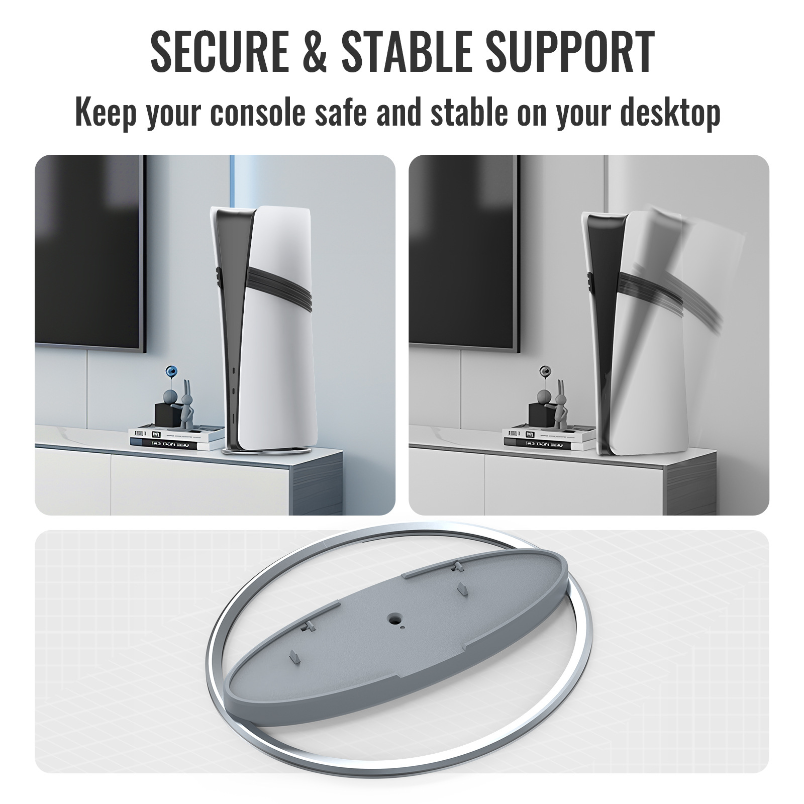 PS5pro/PS5slim/PS5主机通用直立式支架金属圆形底座简易支架-阿里巴巴